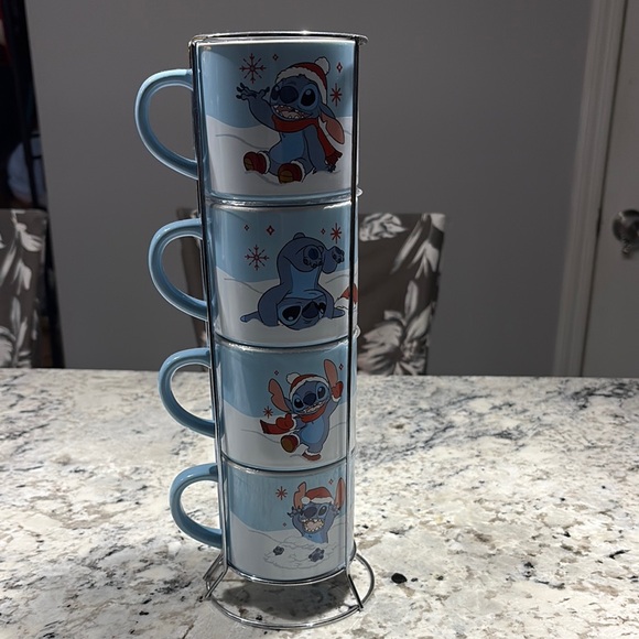 Disney | Dining | Disney Stitch Ceramic Mugs Set For Dining | Poshmark